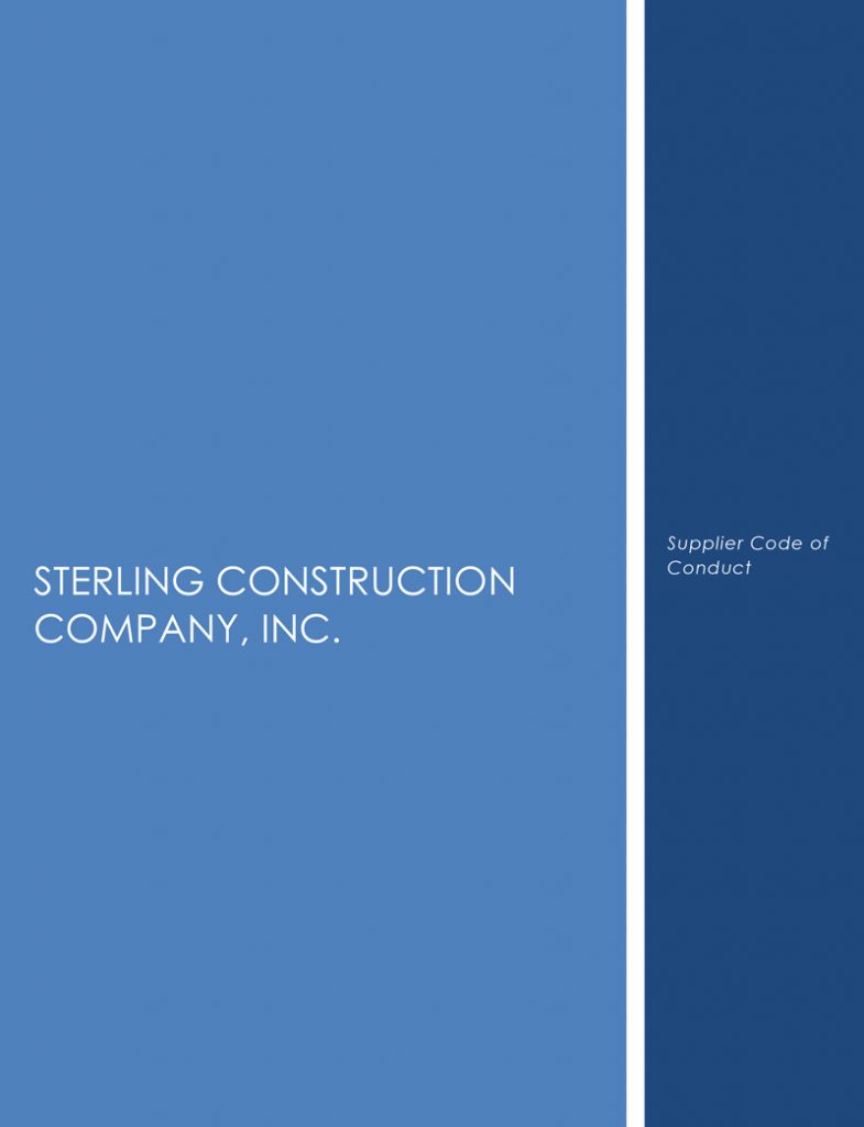 Code of Conduct - Sterling Infrastructure, Inc.