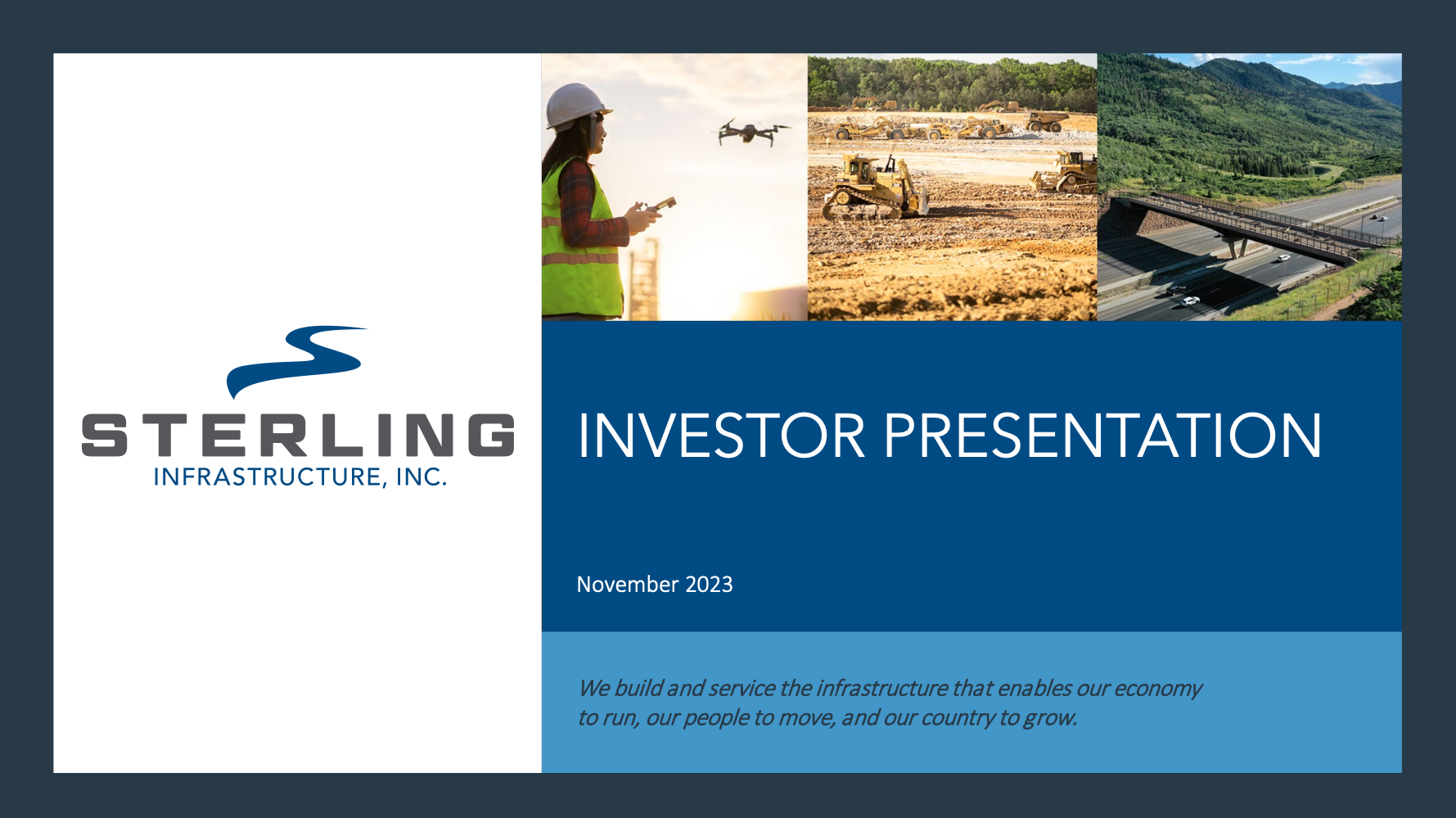 Events & Presentations - Sterling Infrastructure, Inc.