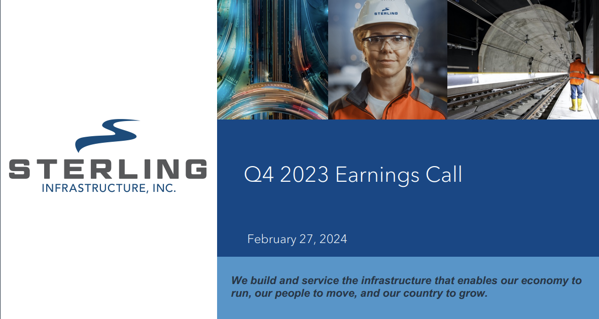 Events & Presentations - Sterling Infrastructure, Inc.